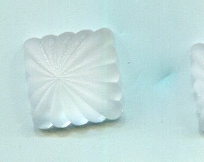 6 Bohemian Square Cabochon Flower Crystal Frosted 15 Mm - Etsy