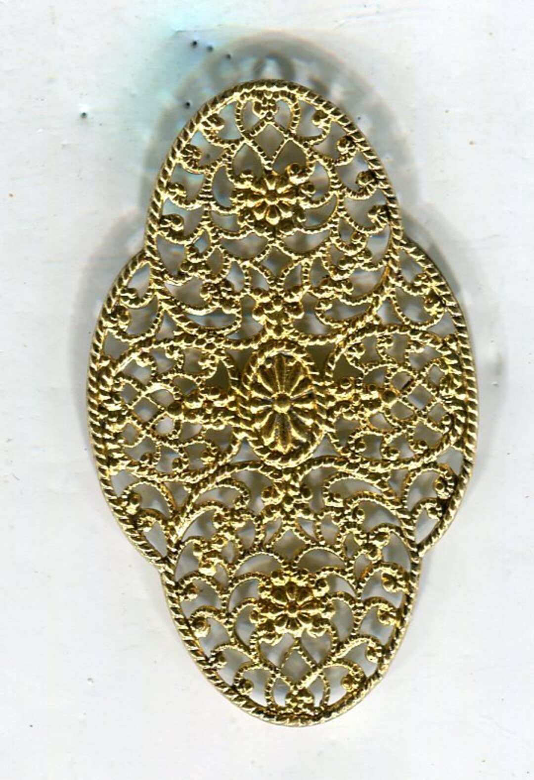 1 Bohemian Filigree Oval Trim Intermediate Piece Gold 55 X 33 Mm - Etsy