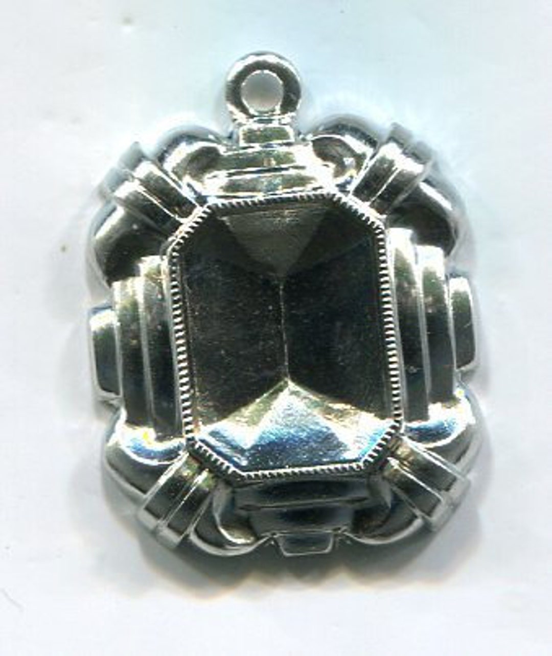 1 Bohemian Square Chaton Setting Silver for Chaton 14 X 10 Mm - Etsy