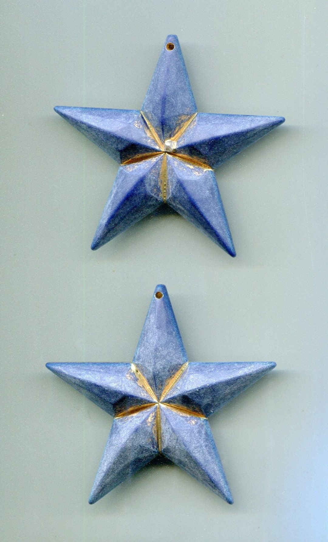 2 German 80s Resin Pendant blue Star 55 Mm - Etsy