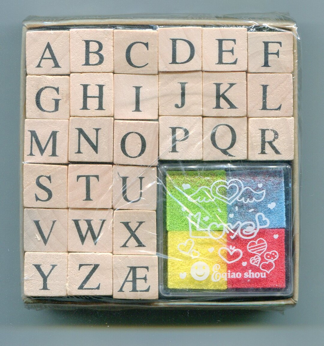 Stamp Set Letters With Ink Pad - Etsy