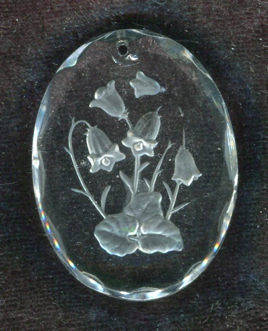 1 Bohemian Motif Pendant Bellflower Crystal Frosted 40 X 30 Mm - Etsy UK