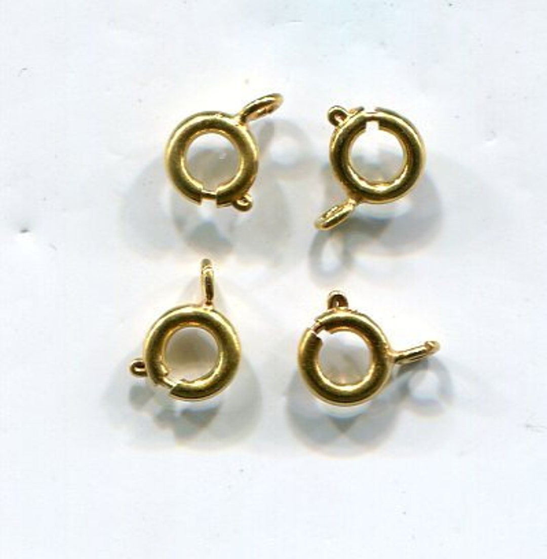 10 Bohemian Brass Ring Closures 7 Mm Gold - Etsy