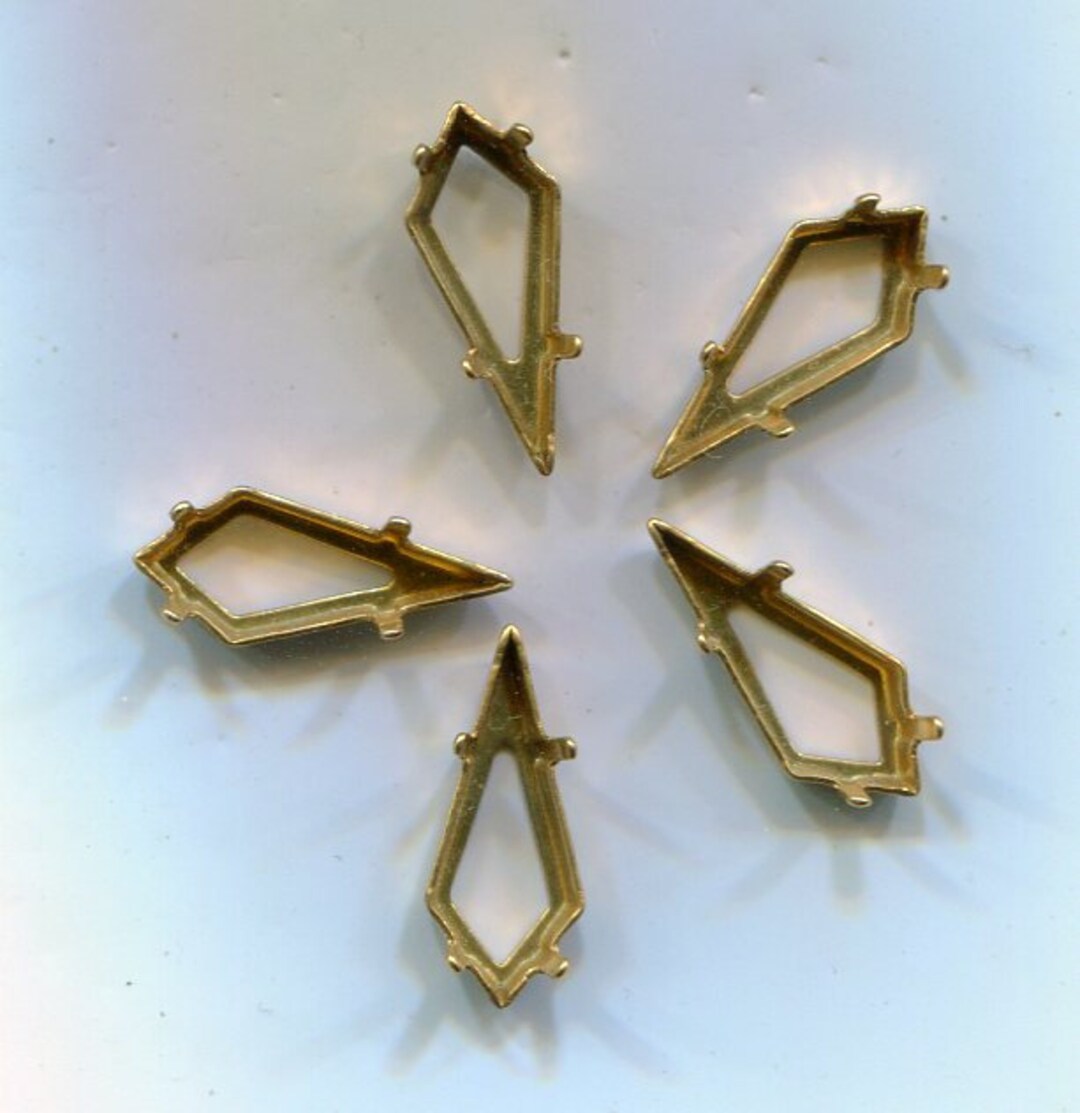 10 Bohemian Chaton Sockets Brass Colors 18 X 8 Mm - Etsy