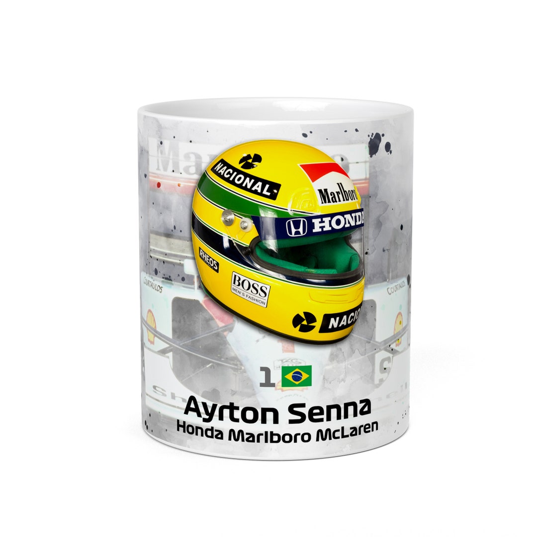 Ayrton Senna Honda Marlboro Mclaren Season 1991 Mug 11oz Glossy Finish ...