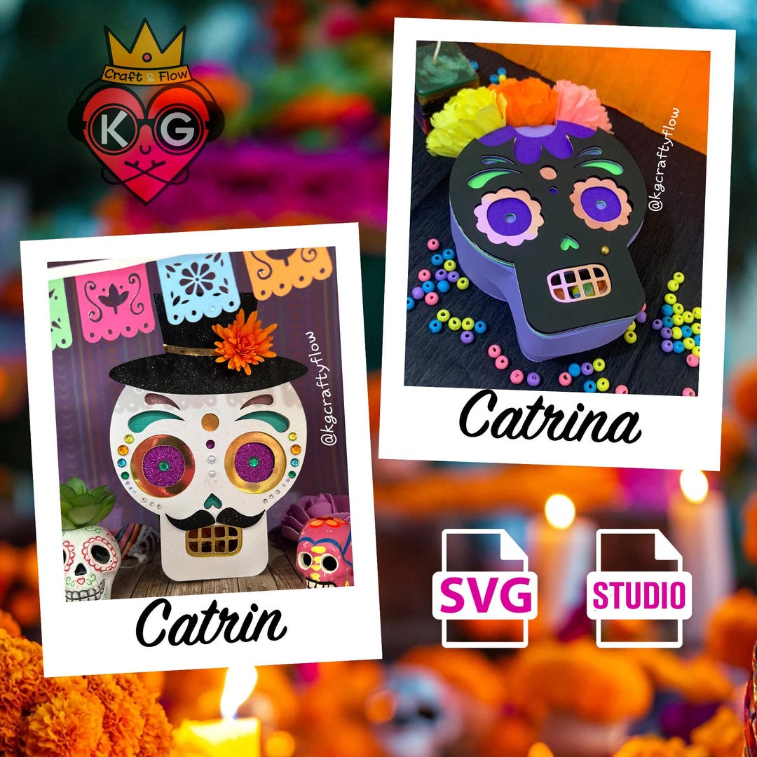 Cut File Catrin Catrina Candy Box / Halloween / Dia De Los Muertos ...