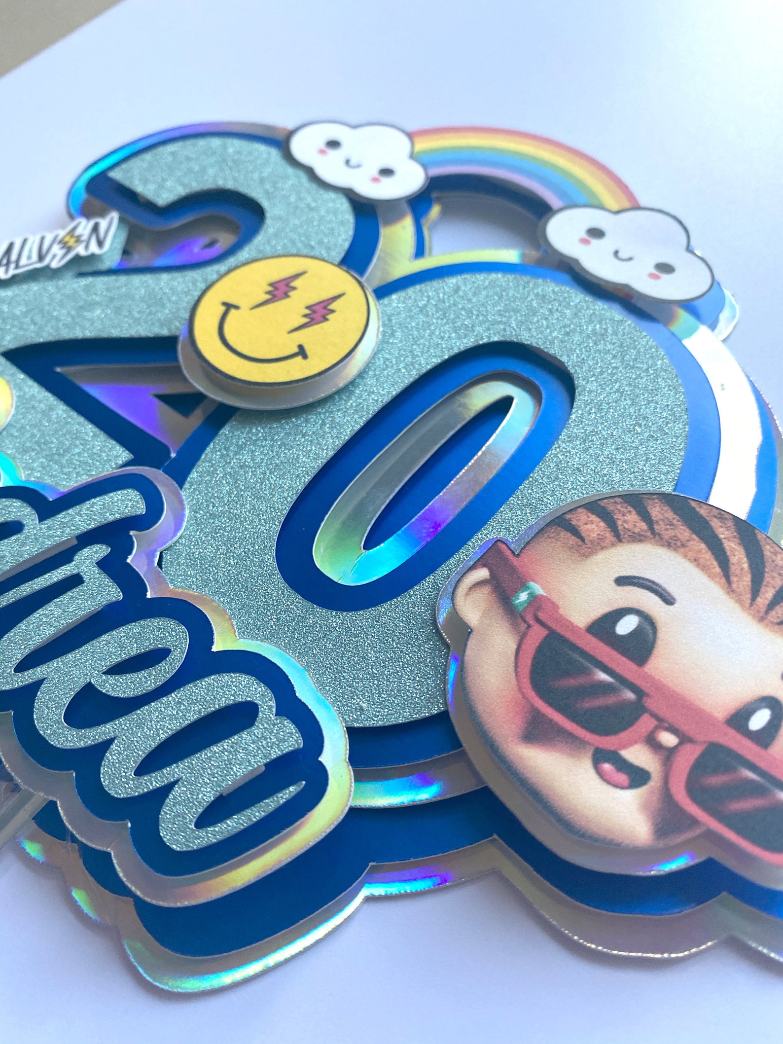 Party Pack Custom Cake Topper With Reggaeton Design J - Etsy