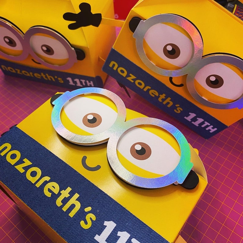 Minions Gable Box Kids Party Bag Birthday Gift Box Party - Etsy