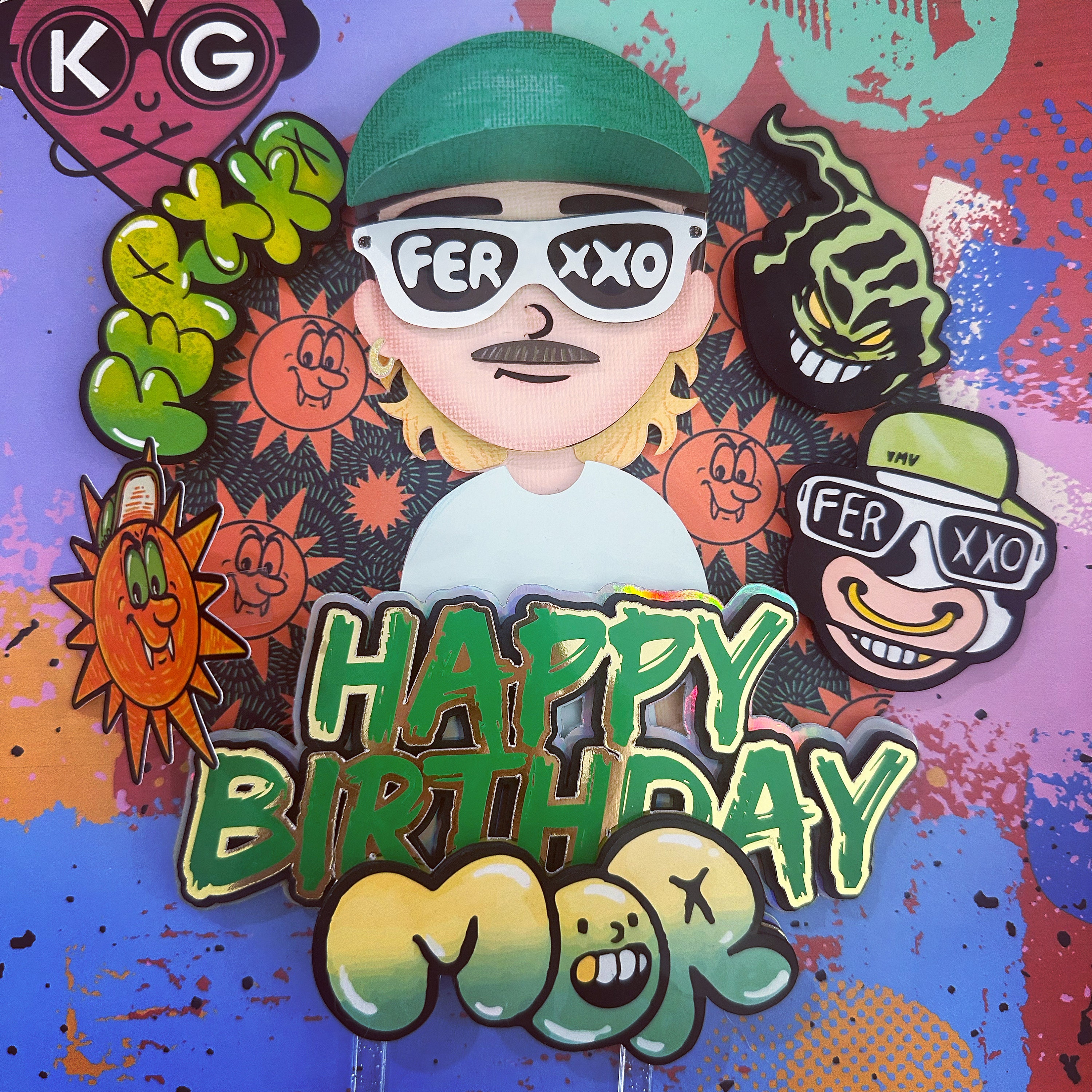 Feid / Ferxxo Caketopper / Happy Birthday Mor - Etsy