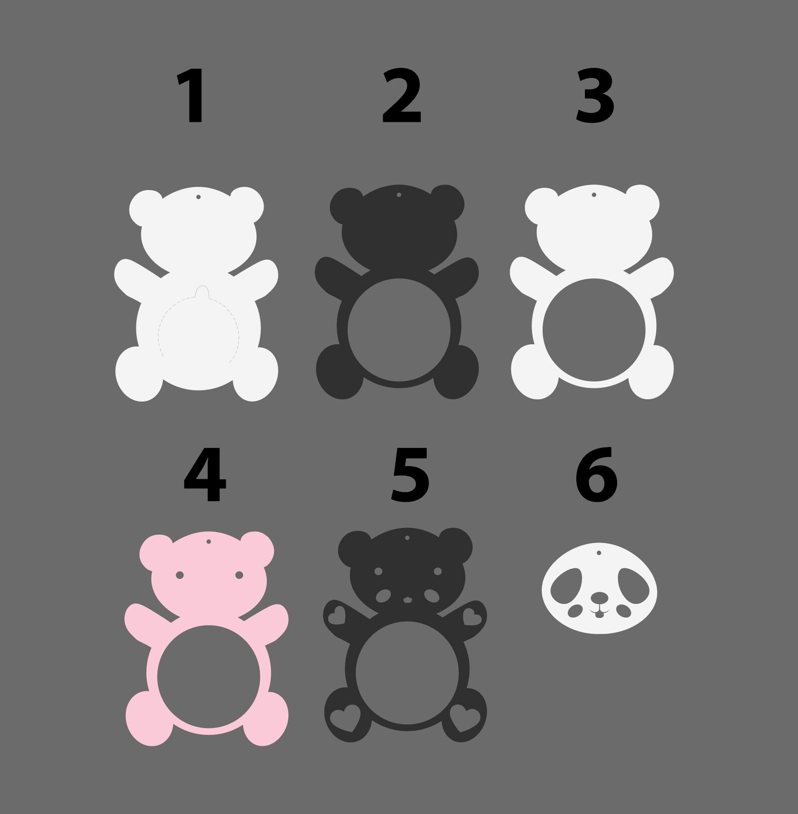 Cut File / Cute Panda / Bear Candy Ornament/ Baby Bear/ Lovely - Etsy