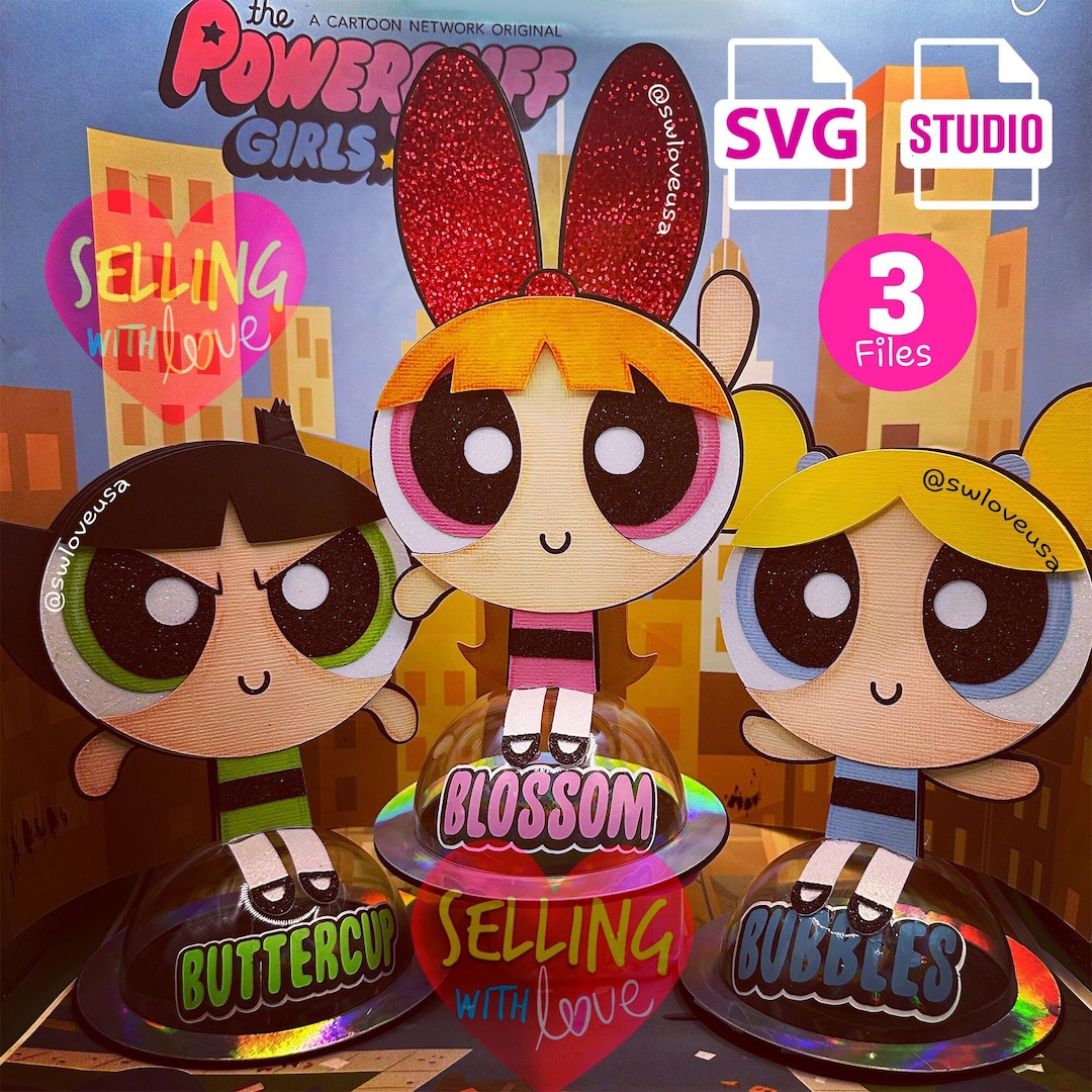 Powerpuff Girls SVG, Cricut & Cameo Cut Files - Etsy
