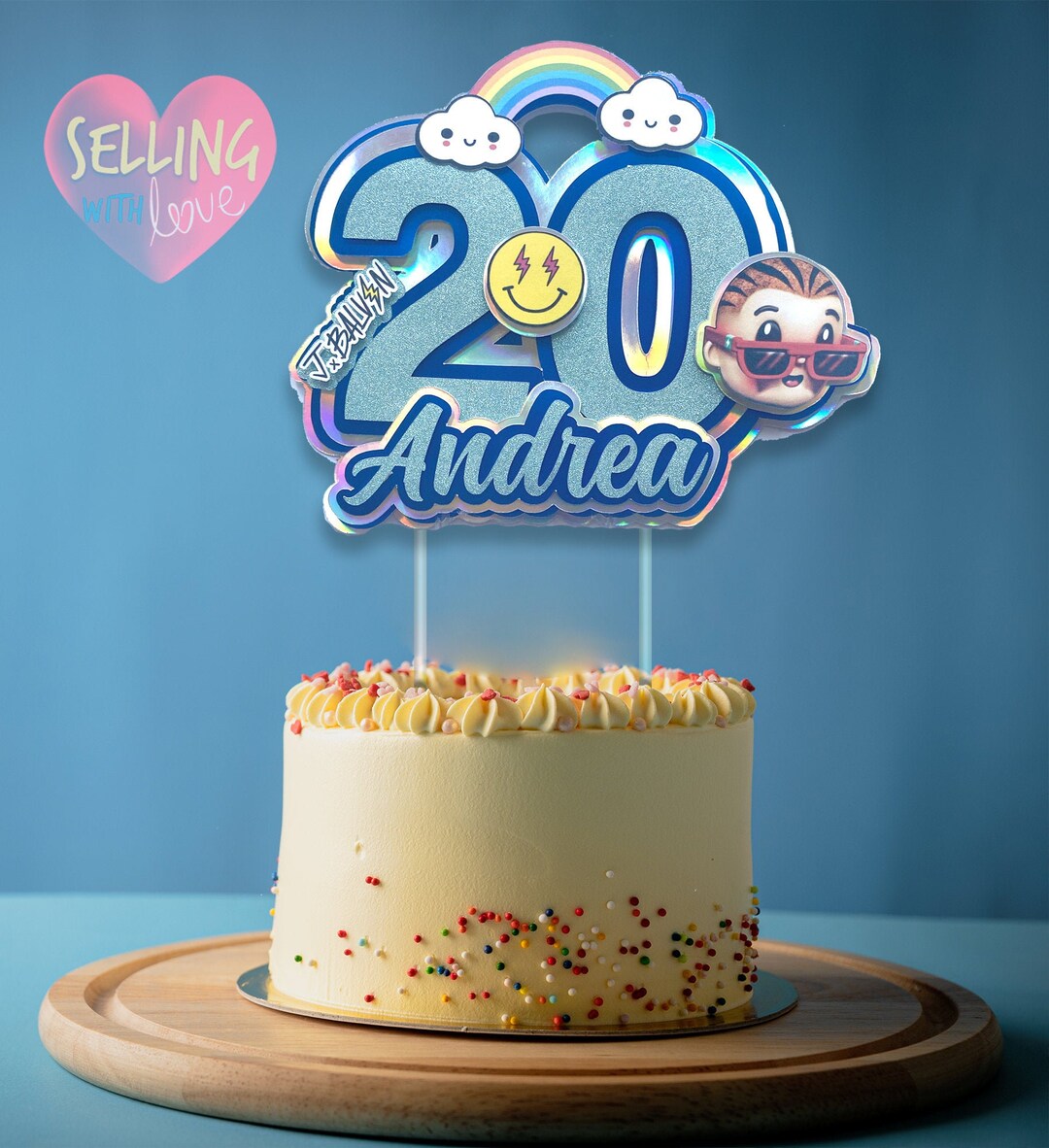 Party Pack, Custom Cake Topper With Reggaeton Design - J Balvin - Etsy