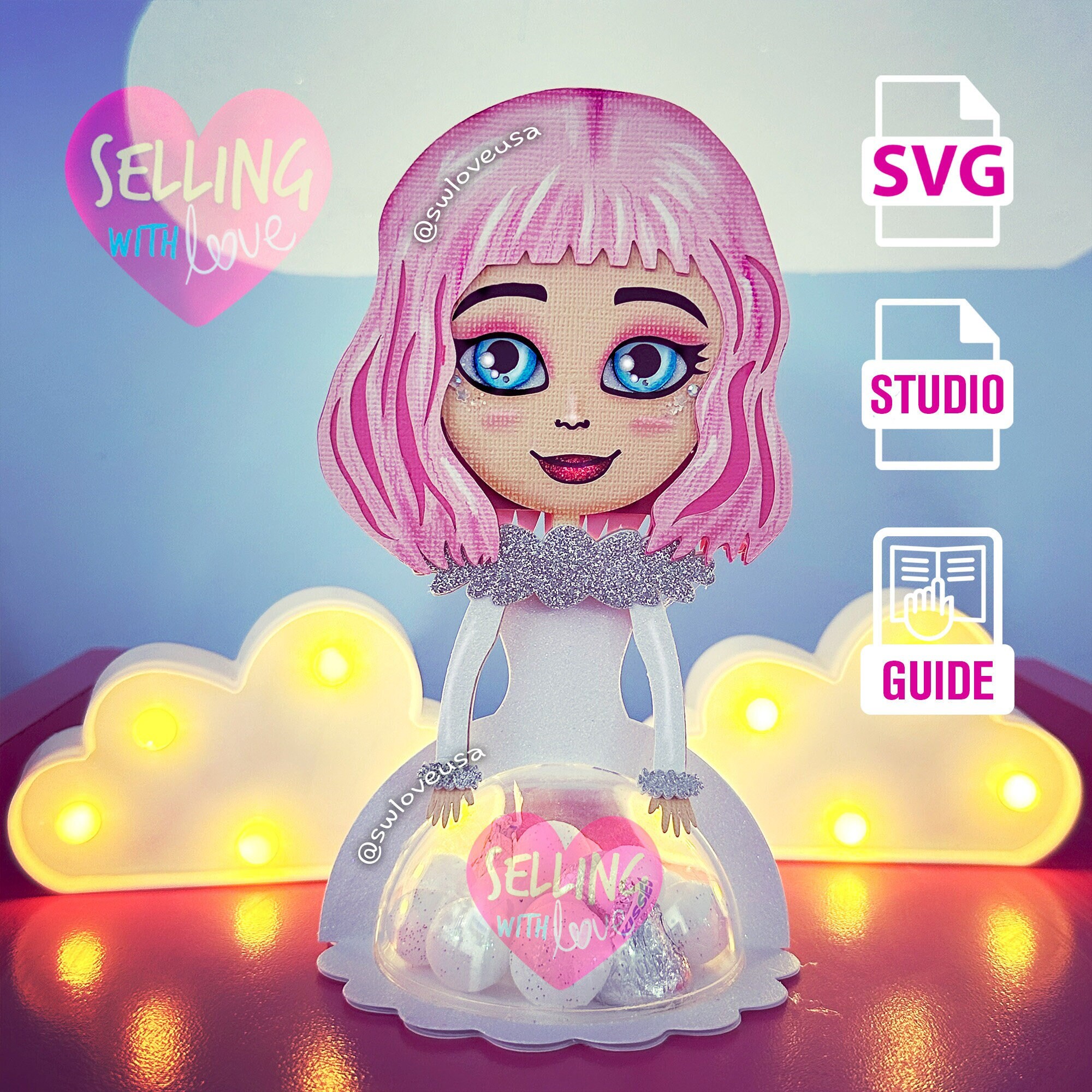 Enid Girl Cut File: Wednesday Party Decor (SVG, .STUDIO) - Etsy