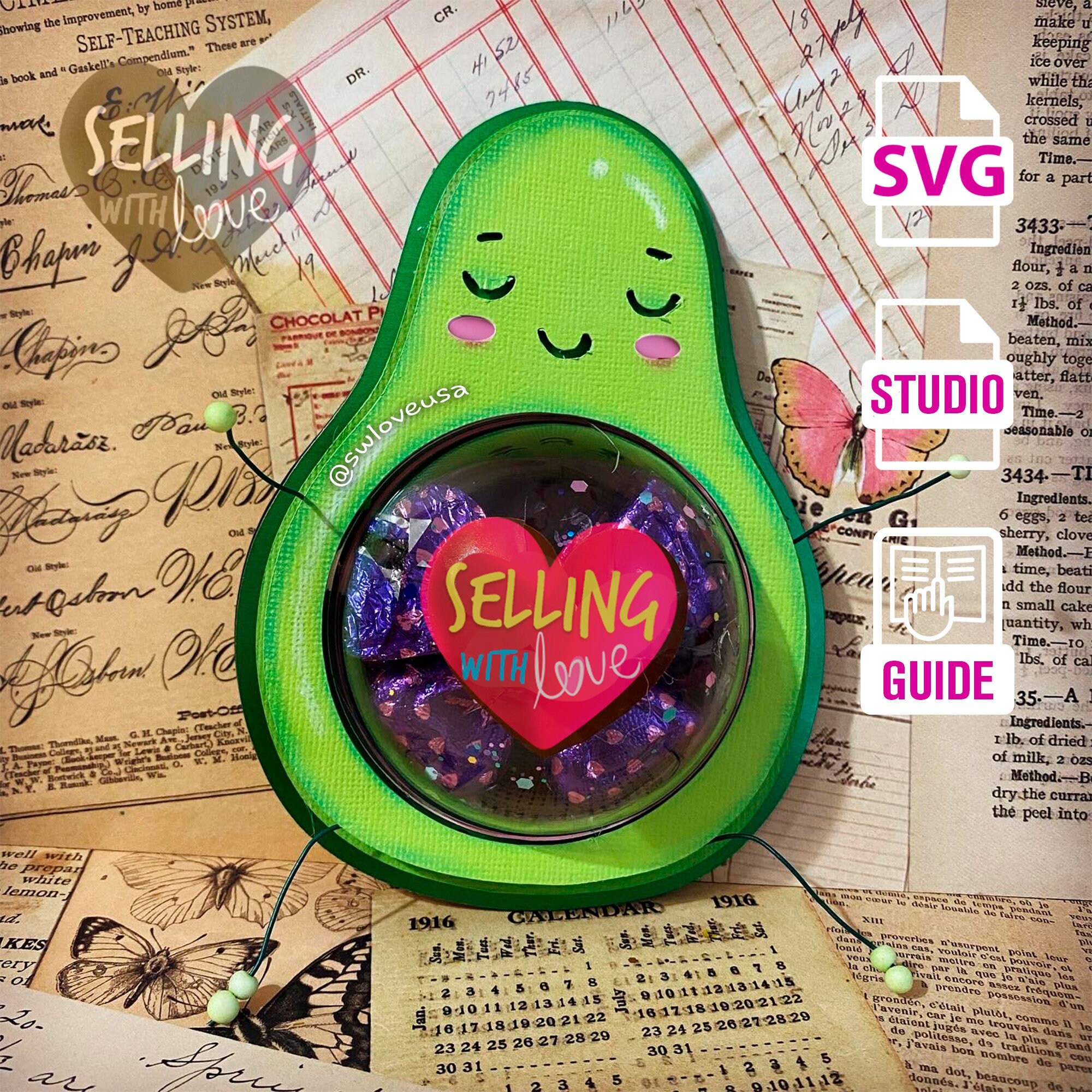 Cut File / Cute Avocado / Avocado Candy Ornament/ Aguacate - Etsy