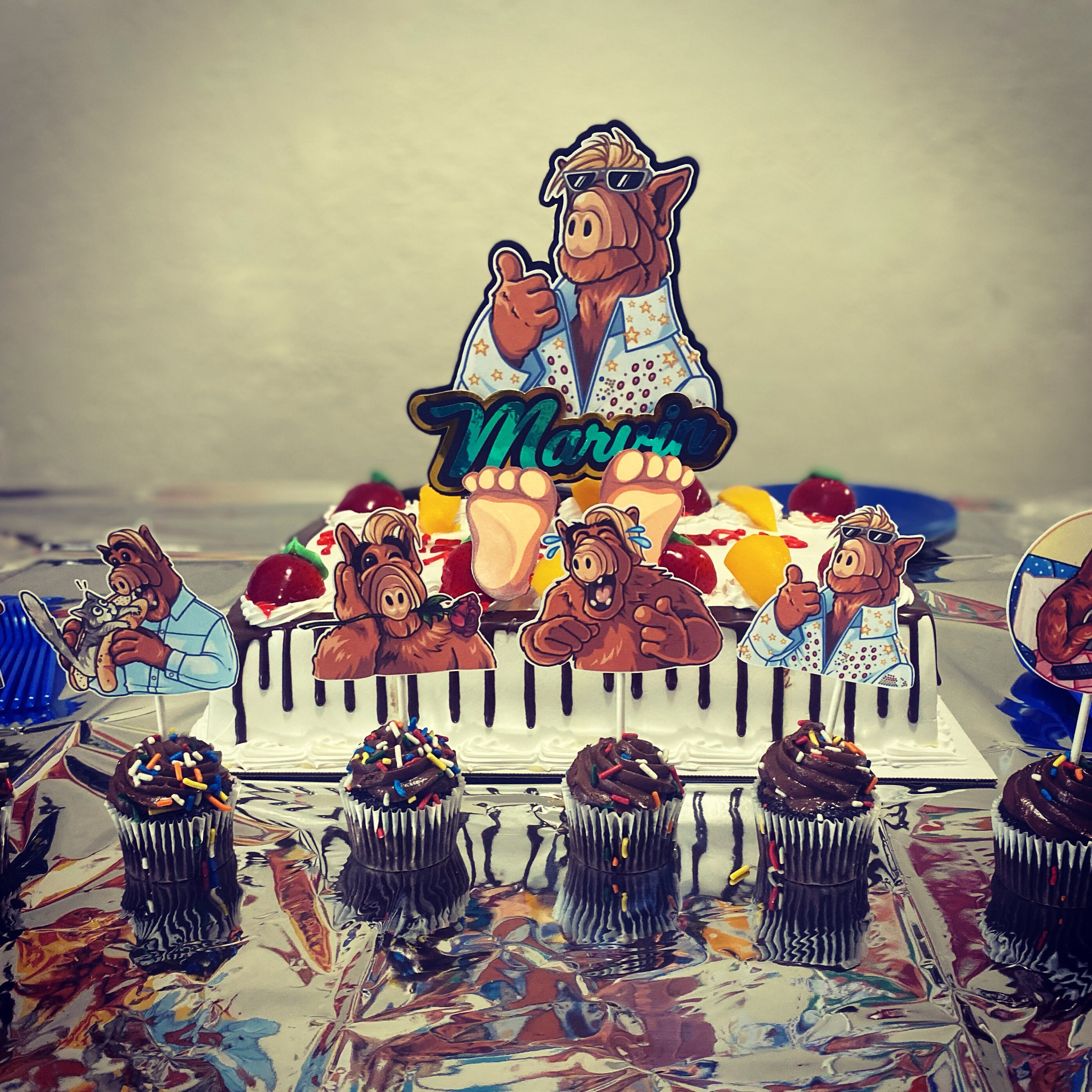 Party Pack Custom Cake Topper With ALF Design - Etsy
