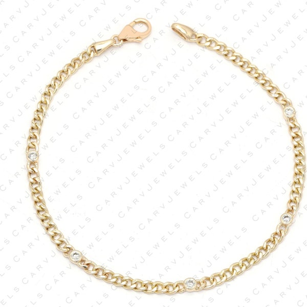 Diamond Bezel Cuban Link - Etsy