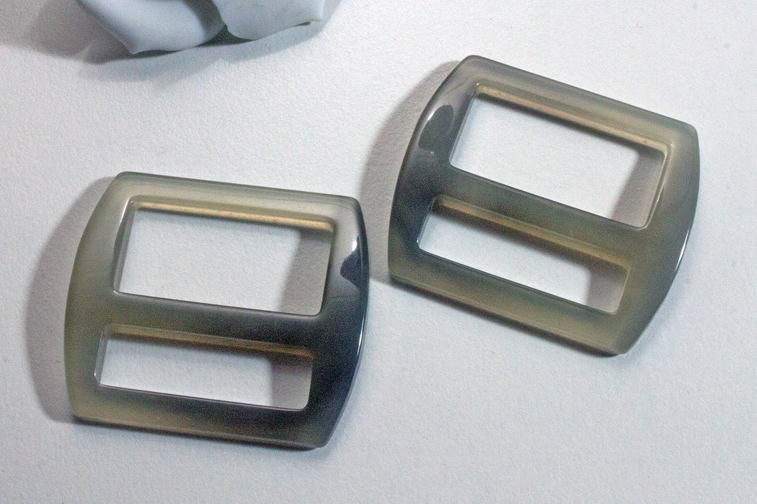 2 Belt Buckles 30 Mm Light Grey Plastic Vintage Slider Belt Buckles ...