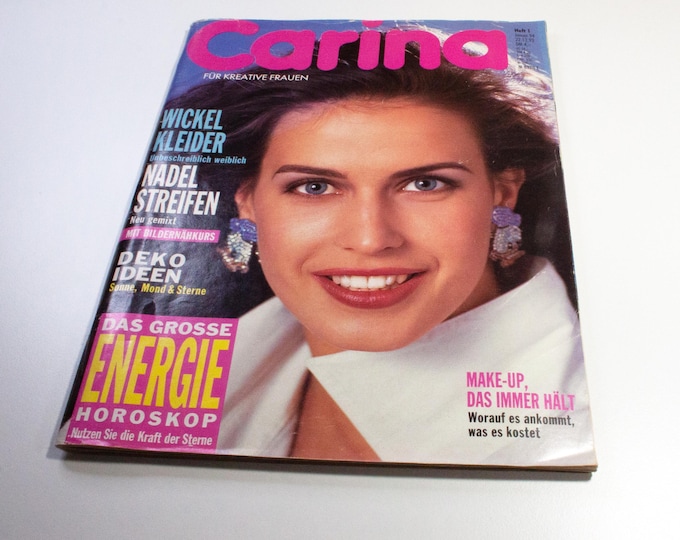 Vintage 90s Carina Sewing Pattern Magazine Craft Knitting Booklet With ...