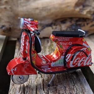 Recycled Tin Can Model: Coke / Coca-cola Vespa - Etsy