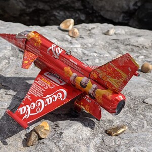 Recycled Tin Can Model: Coke / Coca-cola Jet Plane - Etsy