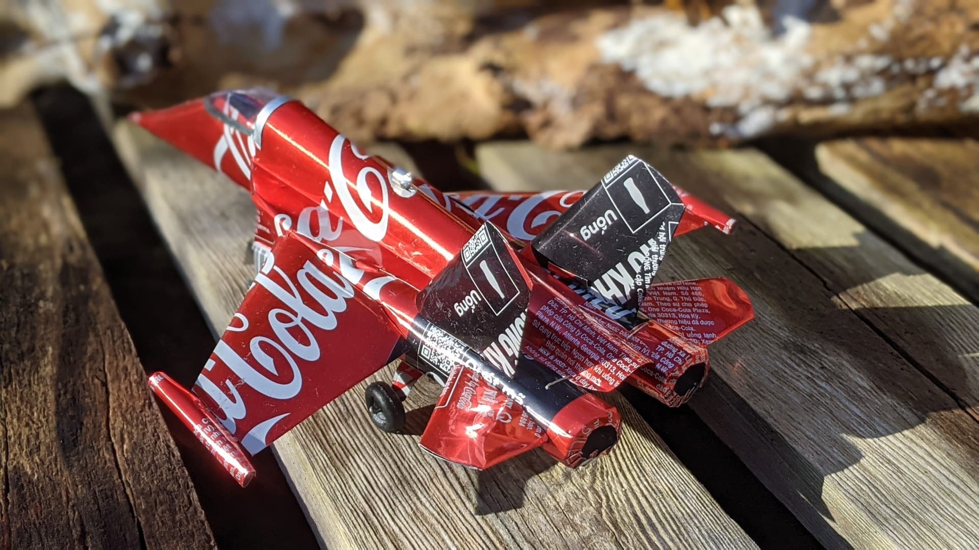 Recycled Tin Can Model: Coke / Coca-cola Fighter Plane | Etsy