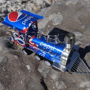 Recycled Tin Can Model: Pepsi Train - Etsy