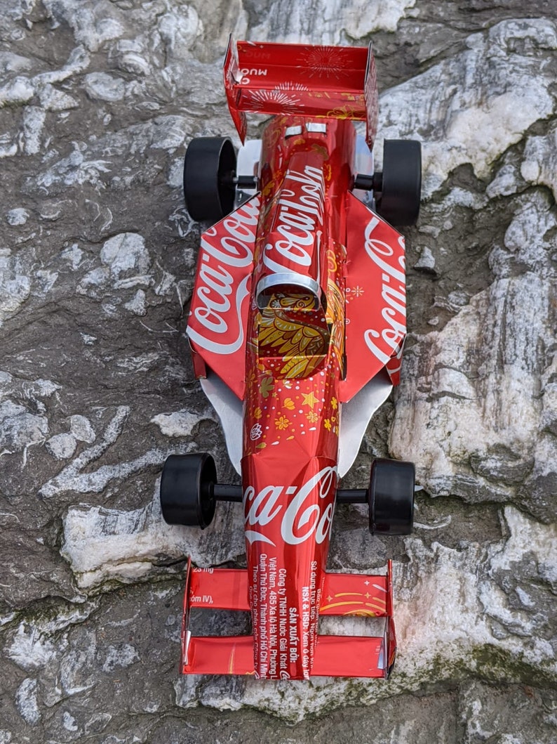 Recycled Tin Can Model: Coke / Coca-cola Formula I Car - Etsy