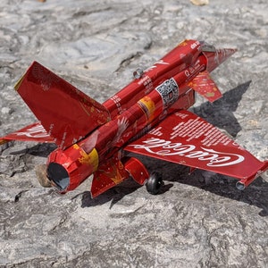 Recycled Tin Can Model: Coke / Coca-cola Jet Plane - Etsy