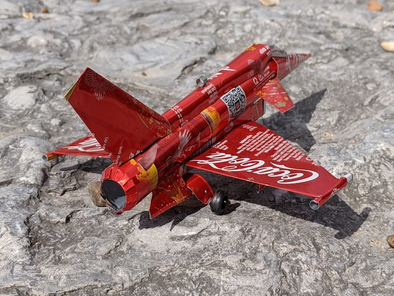 Recycled Tin Can Model: Coke / Coca-cola Jet Plane - Etsy