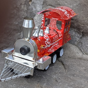 Recycled Tin Can Model: Coke / Coca-cola Train - Etsy