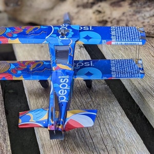 Recycled Tin Can Model: Pepsi Bi-plane - Etsy