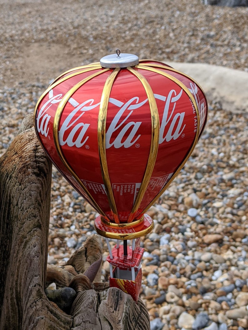 Recycled Tin Can Model: Coke / Large Coca-cola Hot Air Balloon - Etsy UK