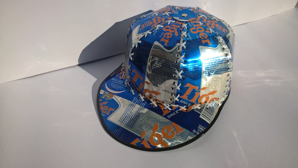 Recycled Tin Can Hat: Tiger Beer Cap - Etsy