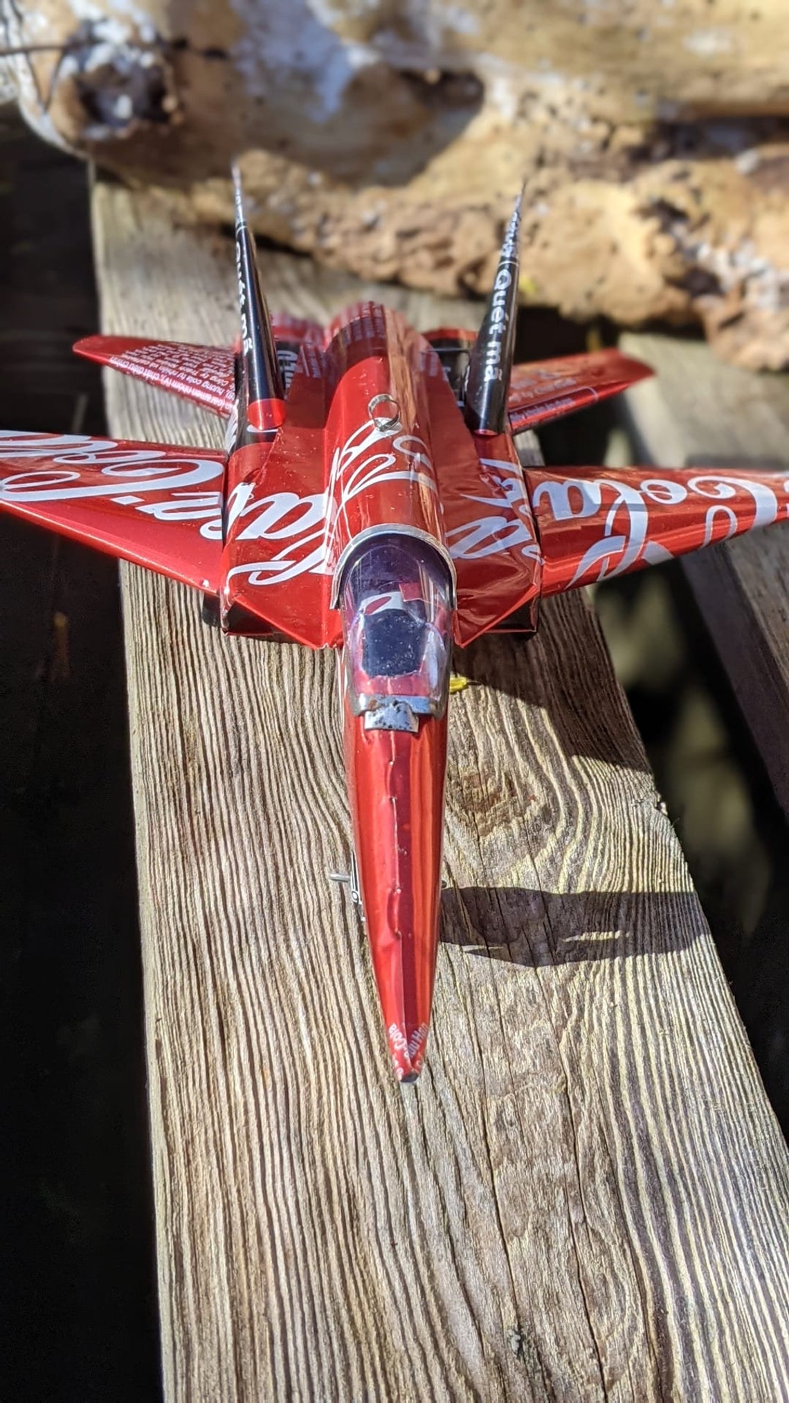 Recycled Tin Can Model: Coke / Coca-cola Zero Fighter Plane - Etsy