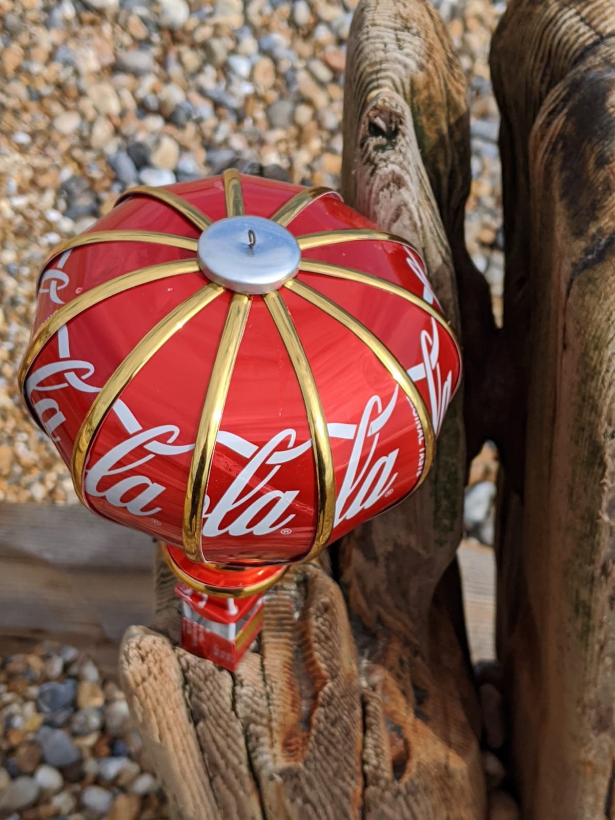 Recycled Tin Can Model Coke Large Coca Cola Hot Air Balloon Etsy Uk