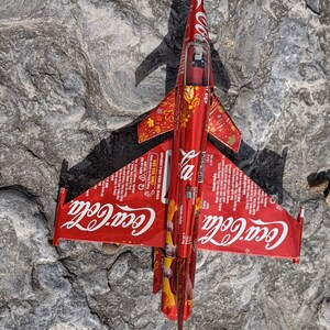 Recycled Tin Can Model: Coke / Coca-cola Jet Plane - Etsy