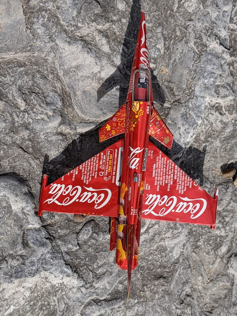 Recycled Tin Can Model: Coke / Coca-cola Jet Plane - Etsy
