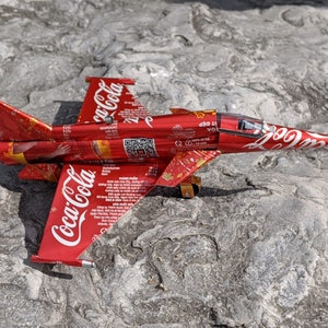 Recycled Tin Can Model: Coke / Coca-cola Jet Plane - Etsy