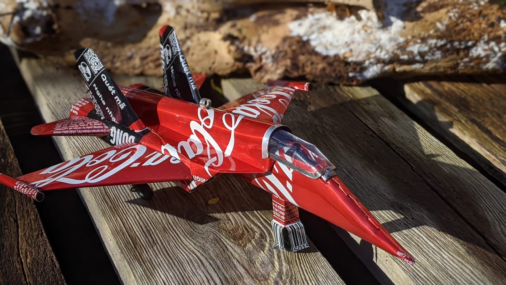 Recycled Tin Can Model: Coke / Coca-cola Fighter Plane | Etsy