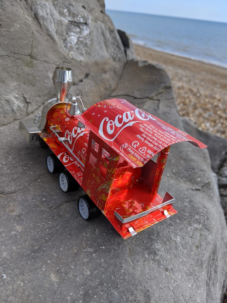 Recycled Tin Can Model: Coke / Coca-cola Train | Etsy