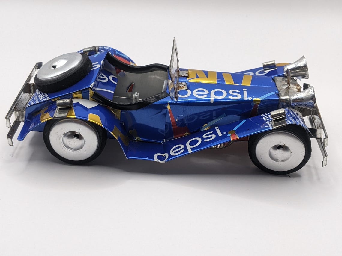 Recycled Tin Can Model: Pepsi Classic Car - Etsy