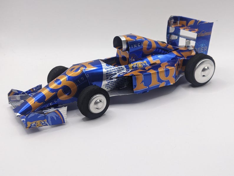 Recycled Tin Can Model: Tiger Beer Formula I Car - Etsy
