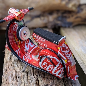 Recycled Tin Can Model: Coke / Coca-cola Vespa - Etsy
