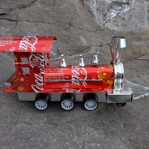 Recycled Tin Can Model: Coke / Coca-cola Train | Etsy