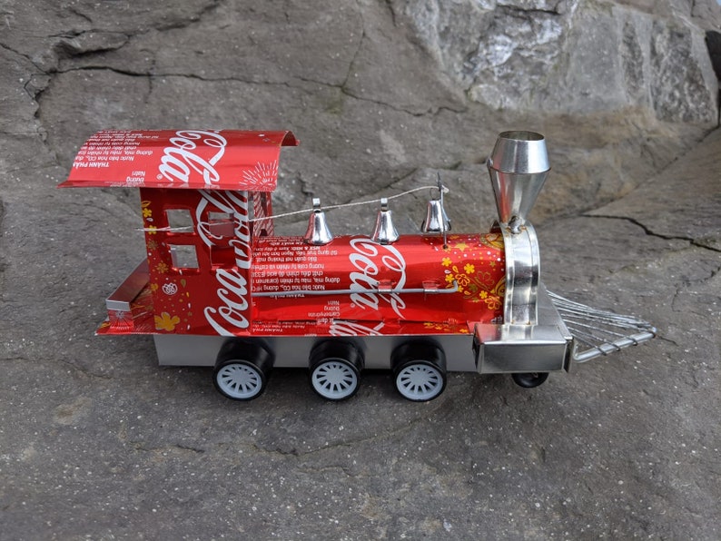 Recycled Tin Can Model: Coke / Coca-cola Train | Etsy