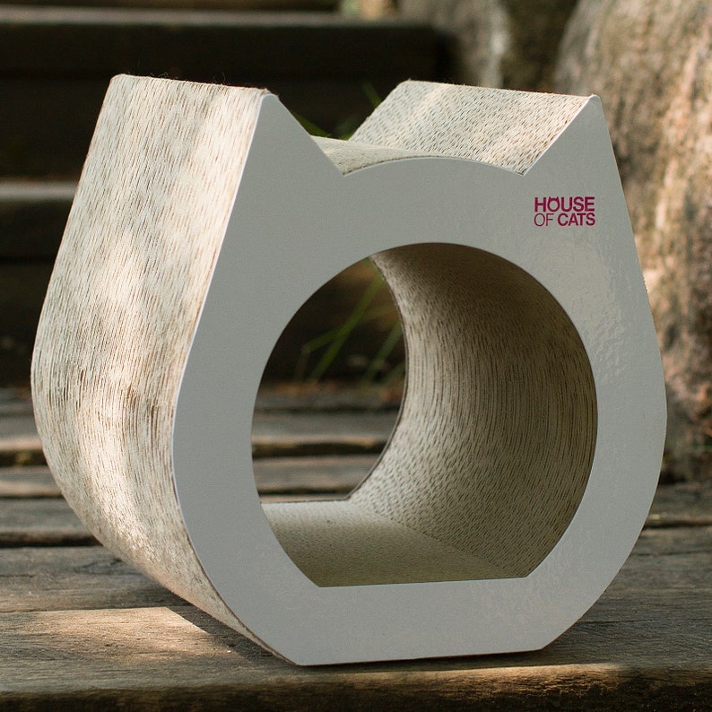 Scratching Post Small Cat White From House of Cats - Etsy