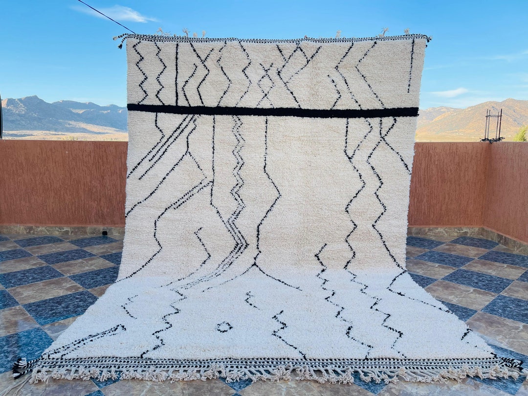Beni Ourain Rug Custom Moroccan Rug Handmade Rug Beni Ourain Rug Custom ...