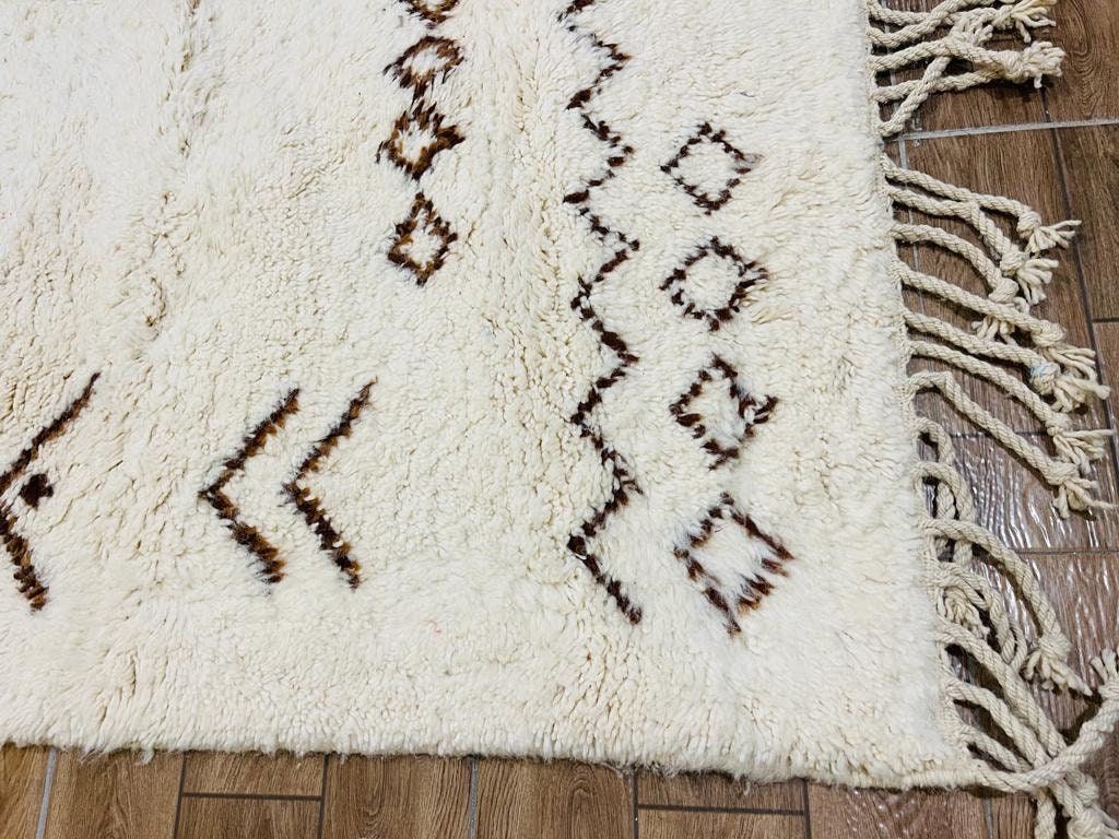 Amazigh Rug Handmade Moroccan Area Rug Beni Ourain Rug Moroccan Berber ...