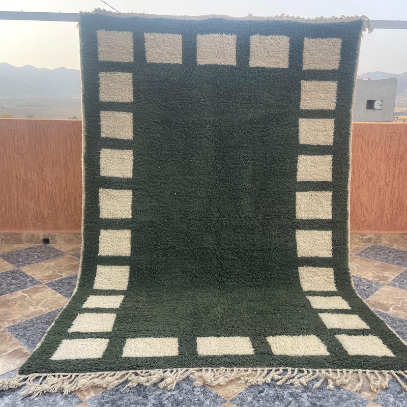 Green Moroccan Rug - Etsy