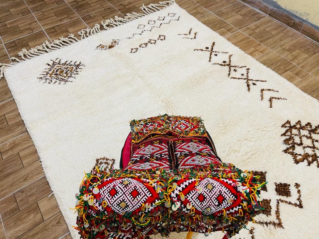 Amazigh Rug Handmade Moroccan Area Rug Beni Ourain Rug Moroccan Berber ...